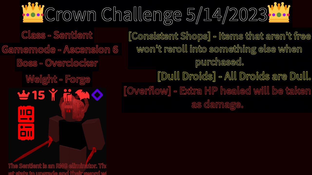 Crown Challenge 5/14/2023 - Randomly Generated Droids - YouTube