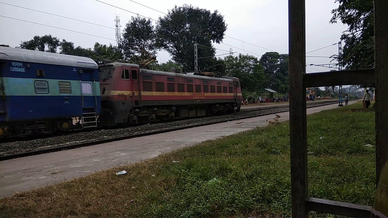 Doon express crossing local station at 110kmpl - YouTube