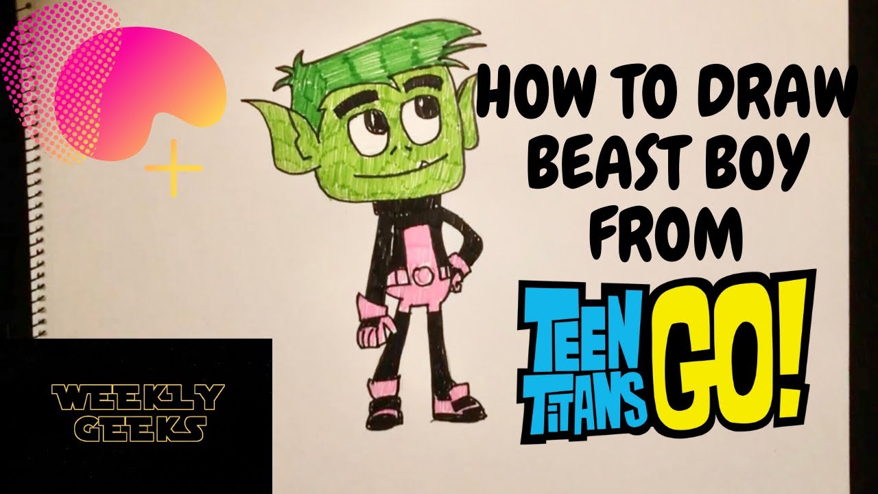 How to draw Beast Boy | Teen Titans Go! - YouTube