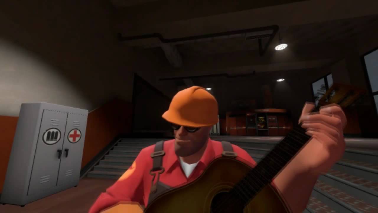 Team Fortress 2 - New Engineer Guitar Taunt (Justice Frontier) - YouTube