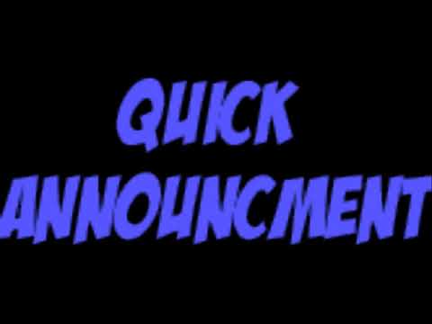 QUICK ANNOUNCEMENT! - YouTube