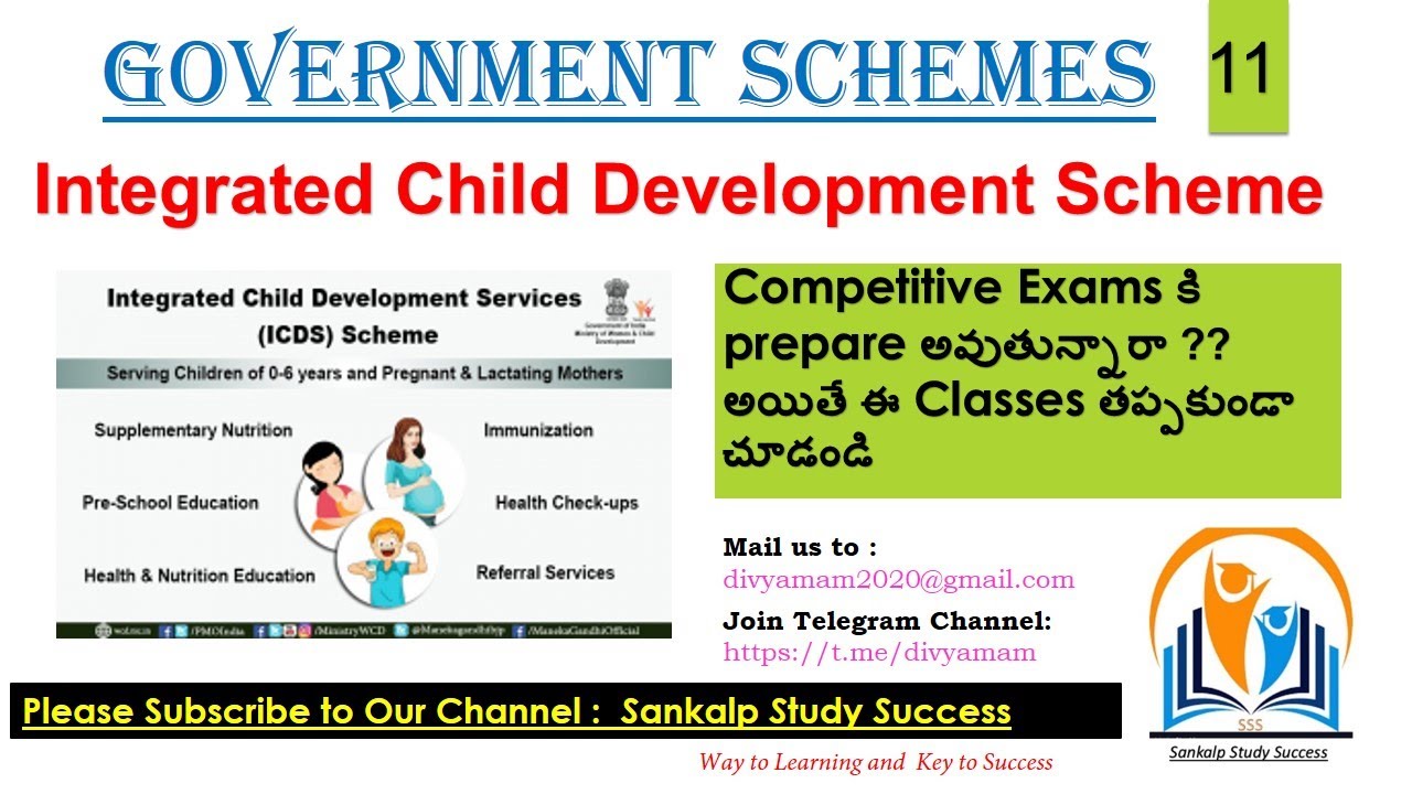 11.Integrated Child Development Scheme || Government Schemes || Lecture ...