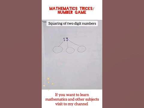Squaring of two digit number tricks | Square of two digit number using vedic maths | easy math ...