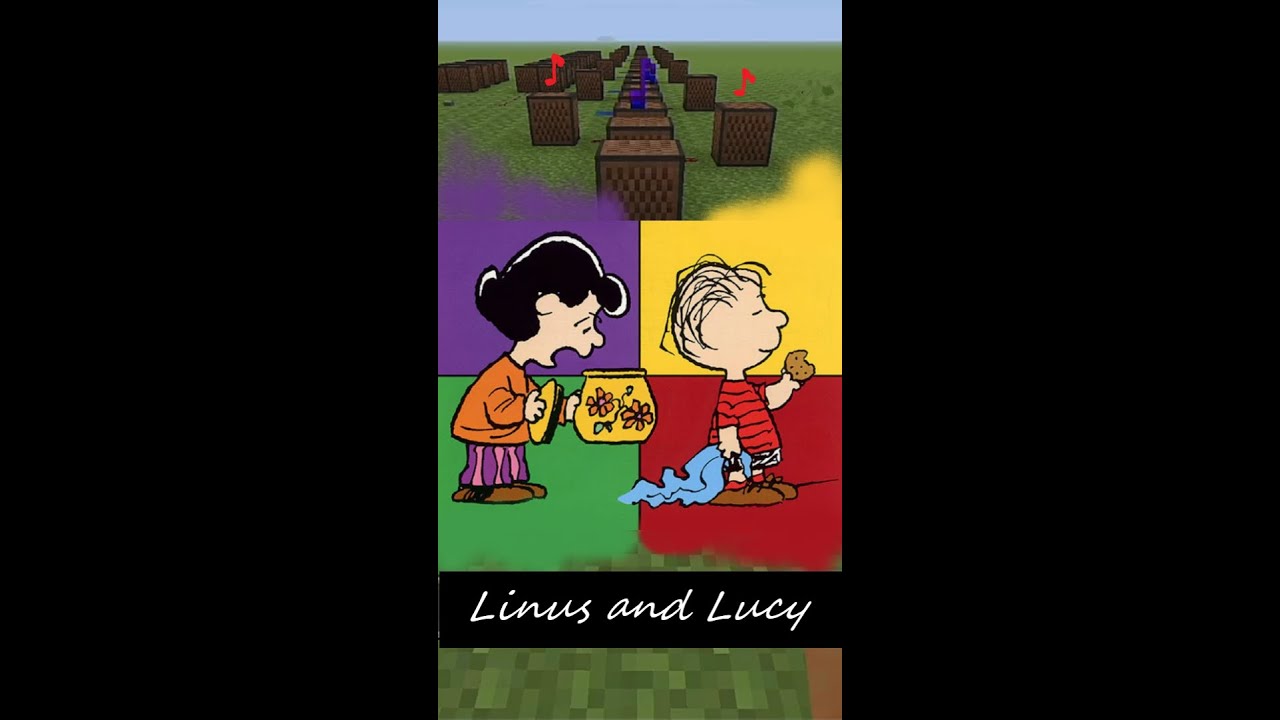 Linus and Lucy theme in Minecraft (full screen version) - YouTube