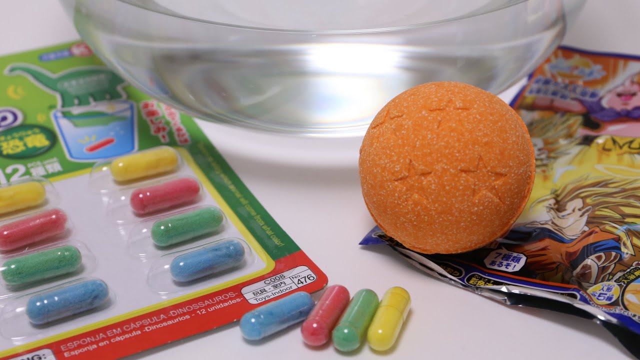 Dinosaurs Sponge Capsule Bath Figure - YouTube