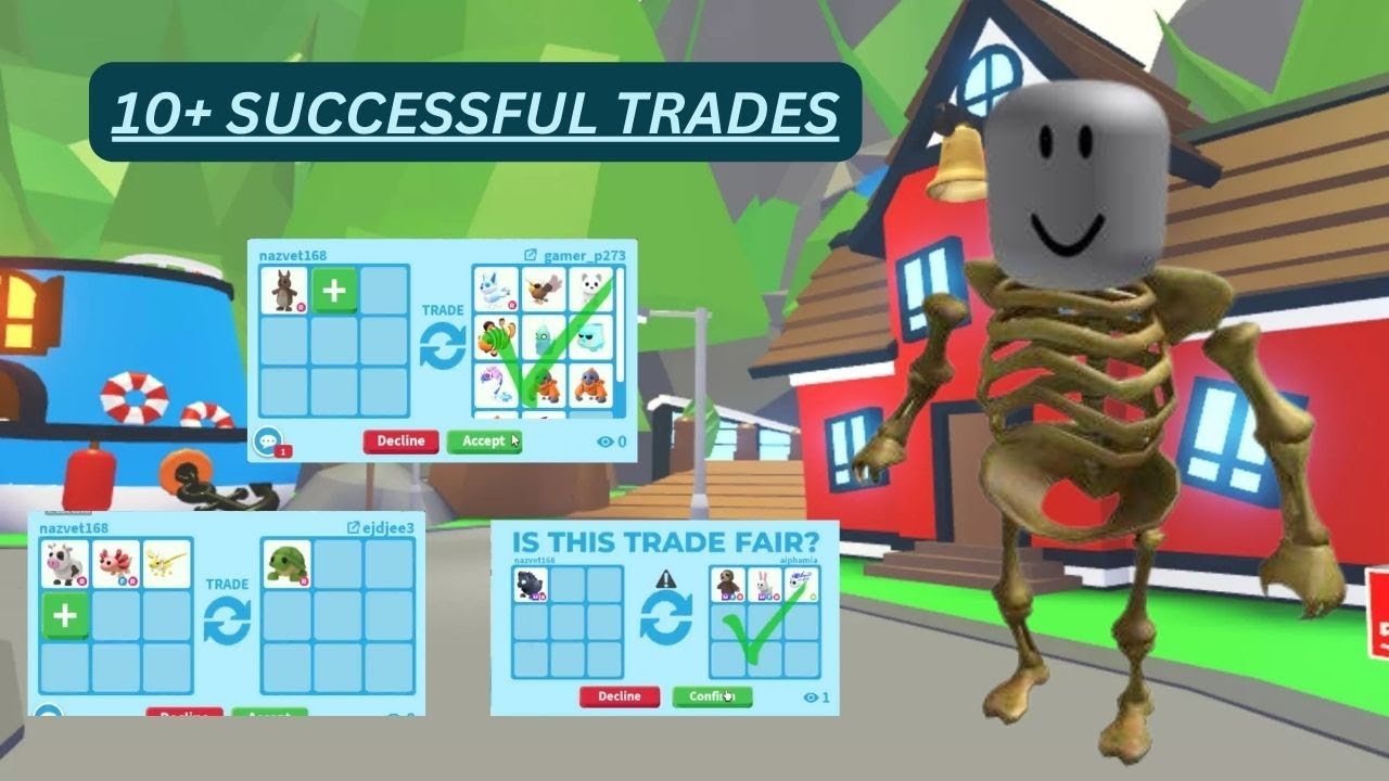 5 min of 10+ Successful trade in adopt me - YouTube