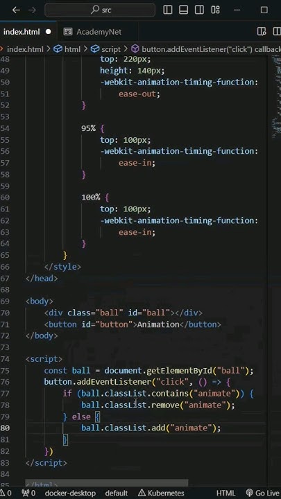 Bouncing Ball Html Css Js Shorts Shortvideo Coding Asmr Youtube