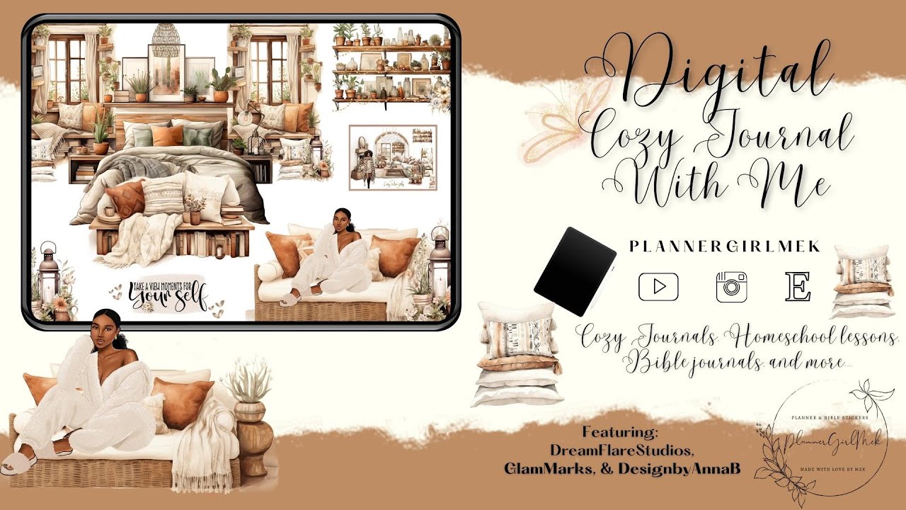 Digital Cozy Journal With Me | Me Time | Cozy Bedroom | #cozyplanning # ...