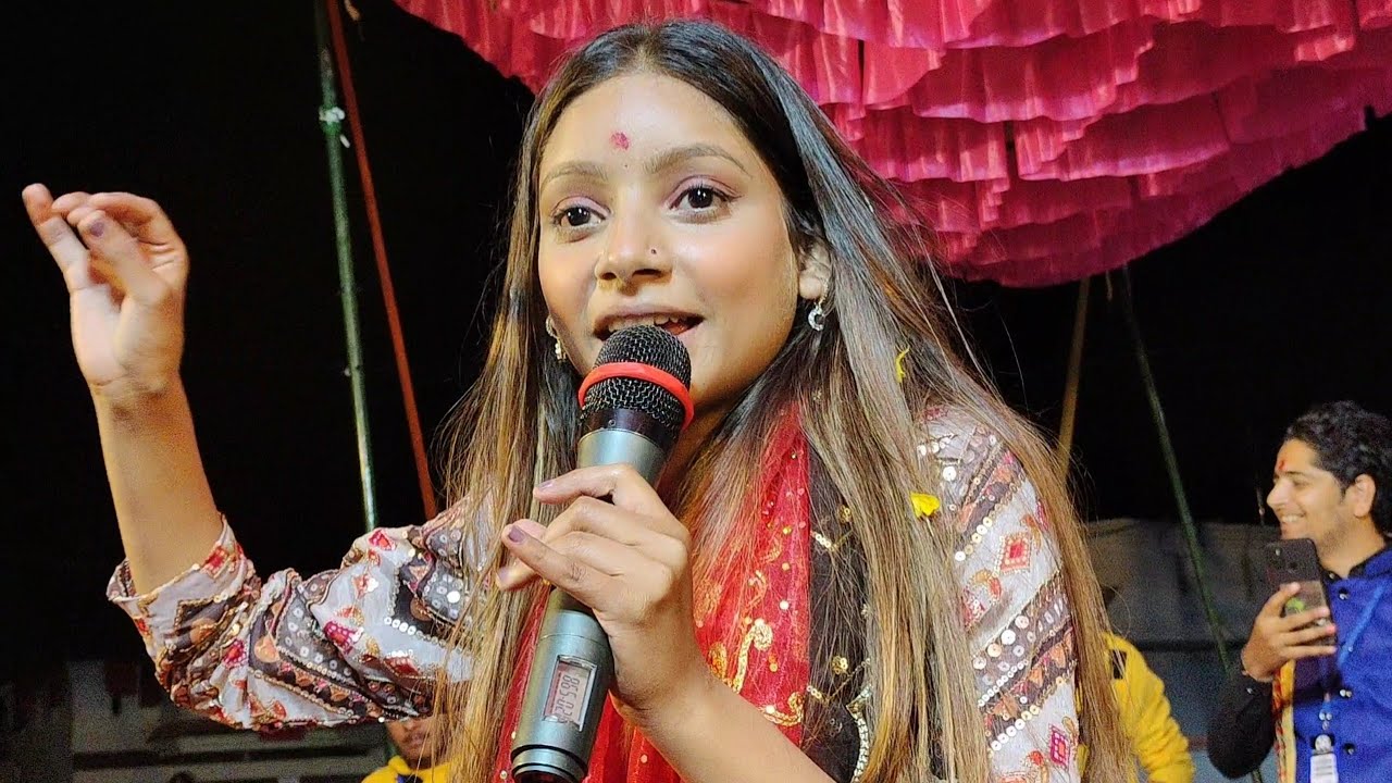 Singer Simran Raj (Delhi) performance during Jagran at Mahadev Mandir ...
