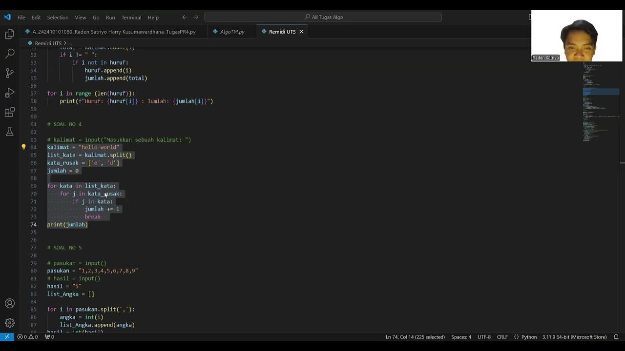 A_242410101080_Raden Satriyo Harry Kusumawardhana_Remidi UTS - YouTube