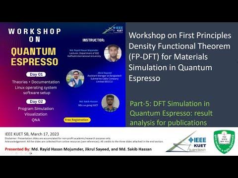 Part 4 DFT Calculation Using Quantum Espresso: dos, plotting - YouTube
