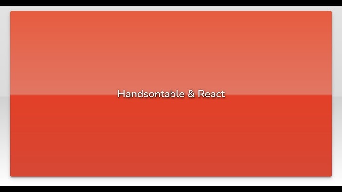Handsontable Example Youtube