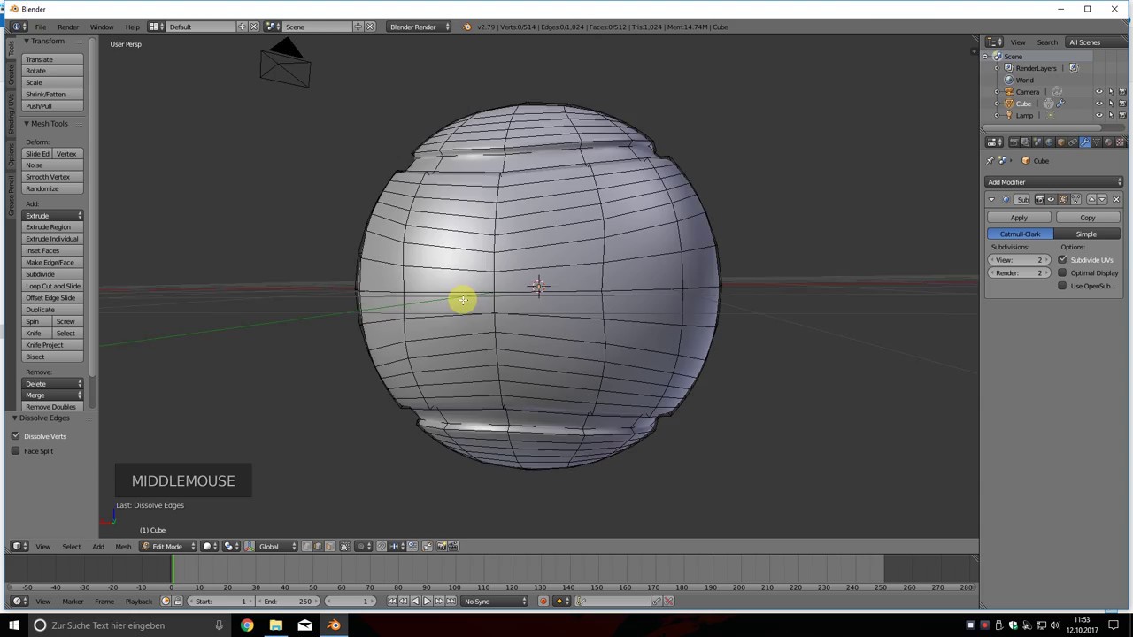 tennis ball modeling in Blender - HD - YouTube