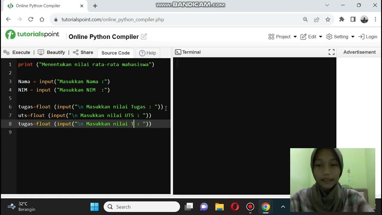 TUGAS PEMROGRAMAN PYTHON VANISA DWI AGUSTINA 221220021 - YouTube