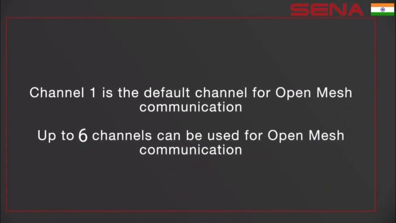 SENA 50S open mesh and change channel - YouTube