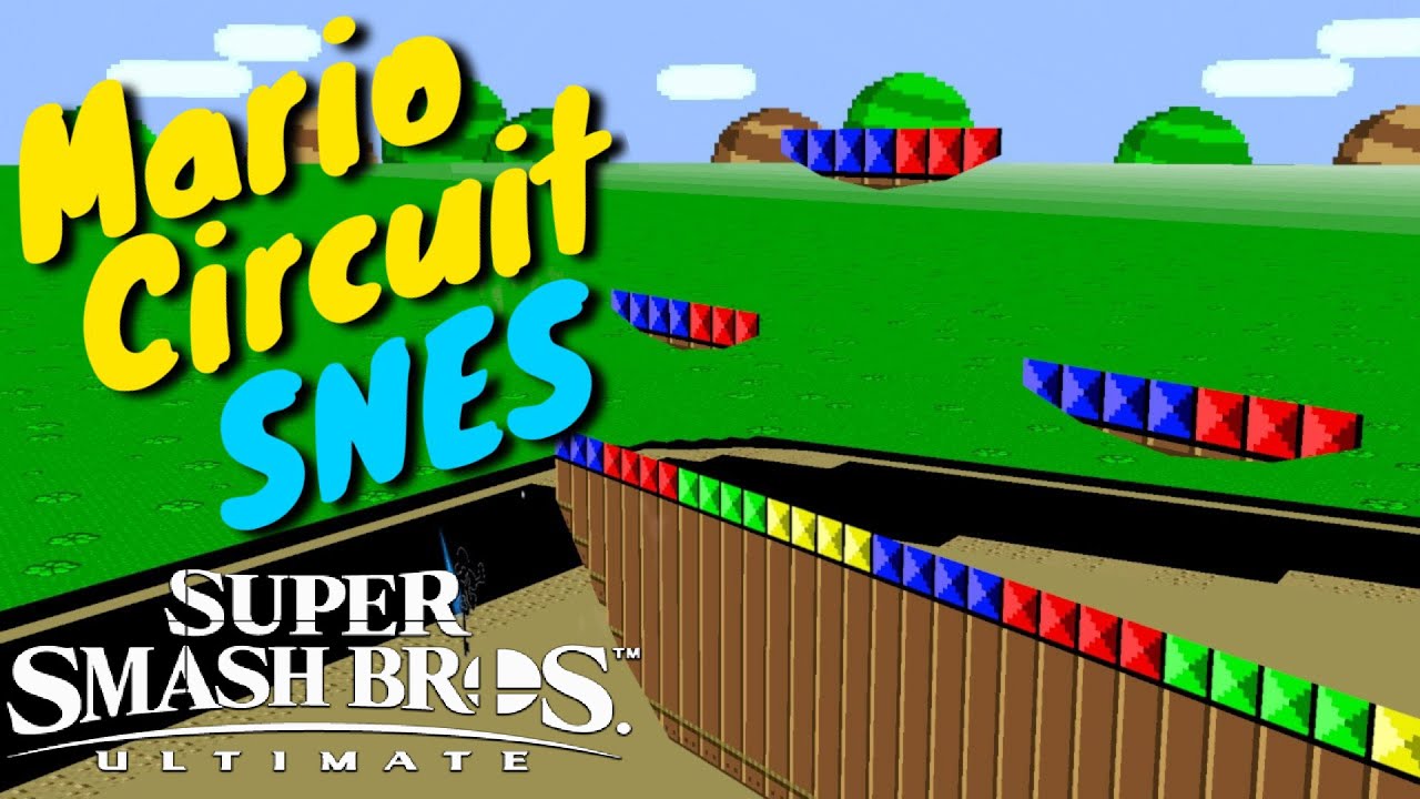 MARIO CIRCUIT SNES MAP SKIN | SUPER SMASH BROS ULTIMATE MOD - YouTube