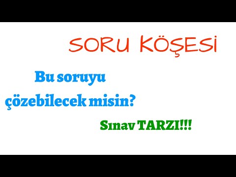 Soru Köşesi - 8  ( TYT AYT KPSS LGS ) - Anahtar Akademi