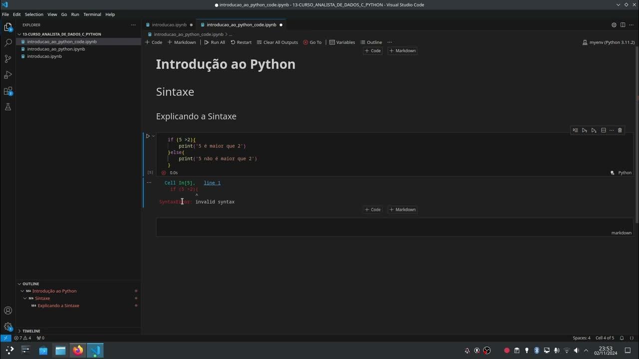 AULA 5 - SINTAXE DE PYTHON, COMO ESCREVER NESSA LINGUAGEM - YouTube