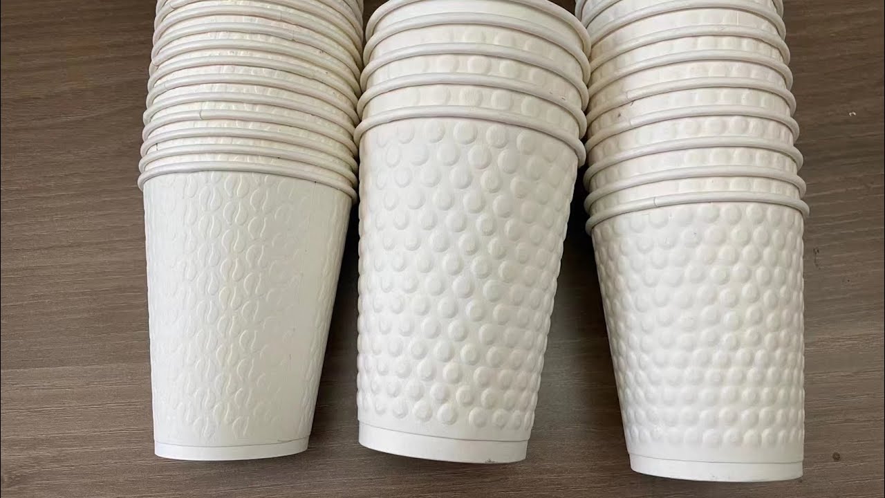 Embossing cup making machine/Double wall cup machine with embossing ...