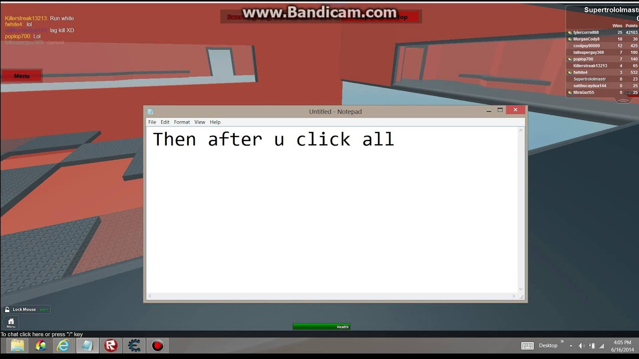 Roblox: No clip hack June 2014 - YouTube