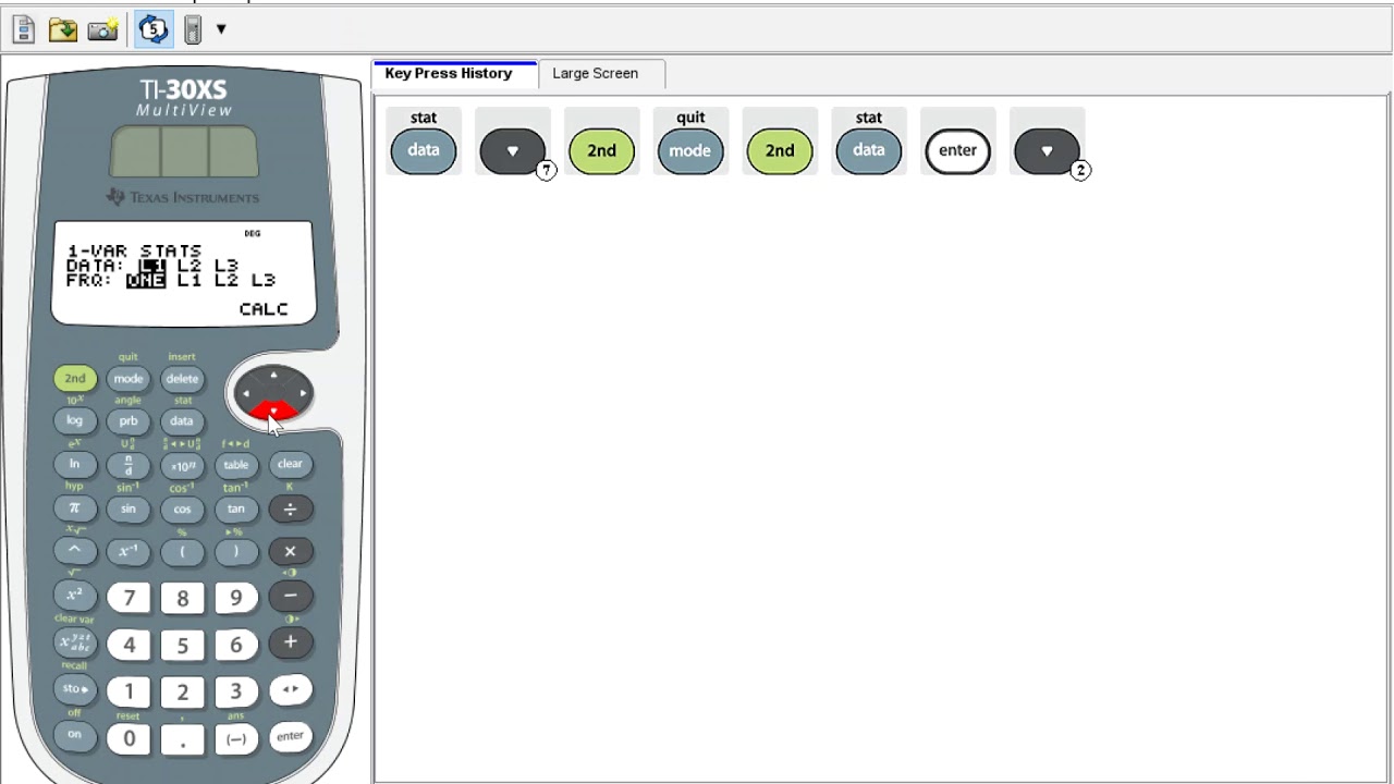 Standard deviation using TI 30XS - YouTube