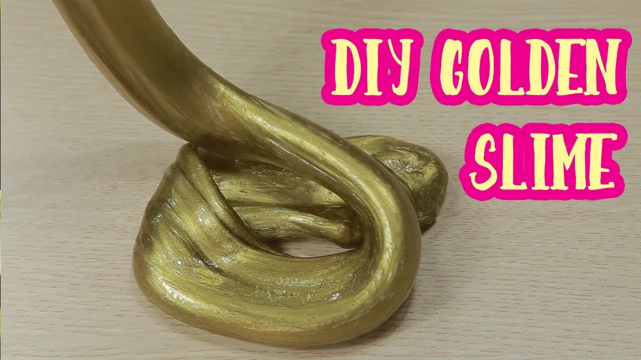 DIY Golden Slime || How To Make Gold Metallic Slime! - YouTube