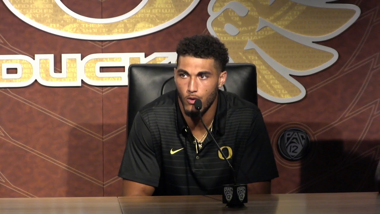 Justin Herbert, Jalen Jelks, Kano Dillon Portland State postgame - YouTube