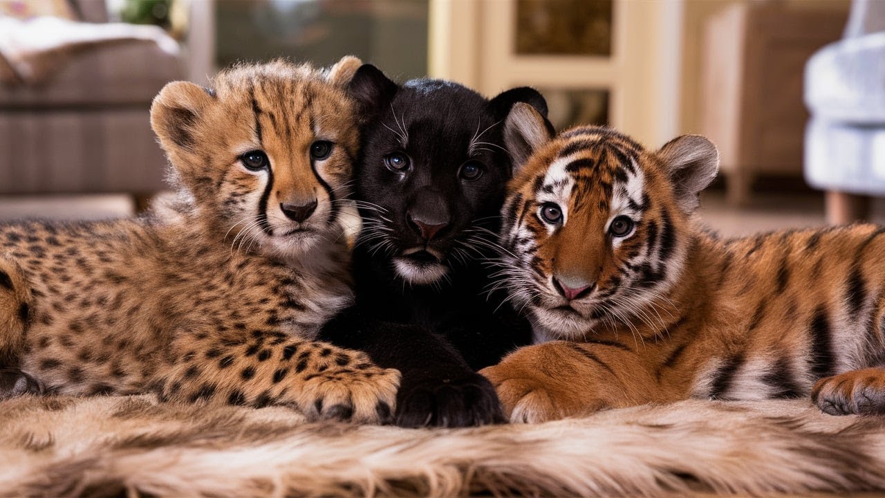 Always Together | Tiger Cub Black Panther Cub and Leopard Cub - YouTube
