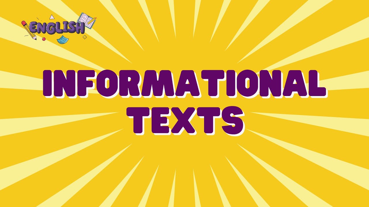 English 3 Quarter 4 Week 5 - Informational Texts - YouTube