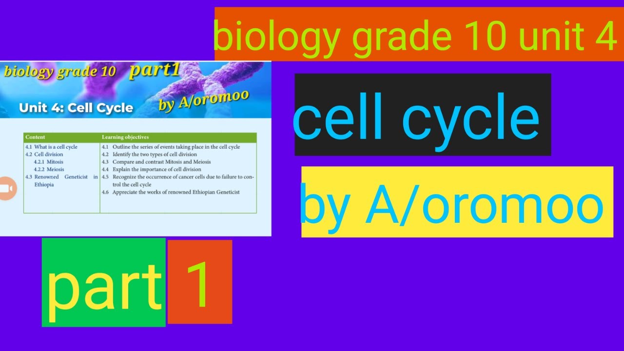 Biology grade 10 unit 4 part 1- by afaan oromoo - YouTube