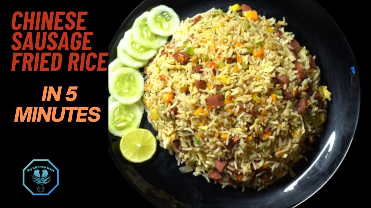 Chinese Sausage Fried Rice in 5 MINUTES (Lop/ Lap Cheong Chow Fan ...