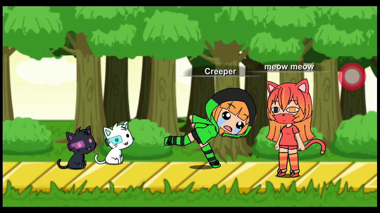Creeper scared is Cat -w- - YouTube