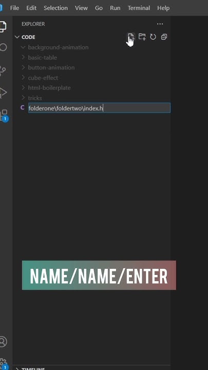 Best way to create File and Folder together in VScode #html5 #css3 #vscode #tricks #reactjs # ...