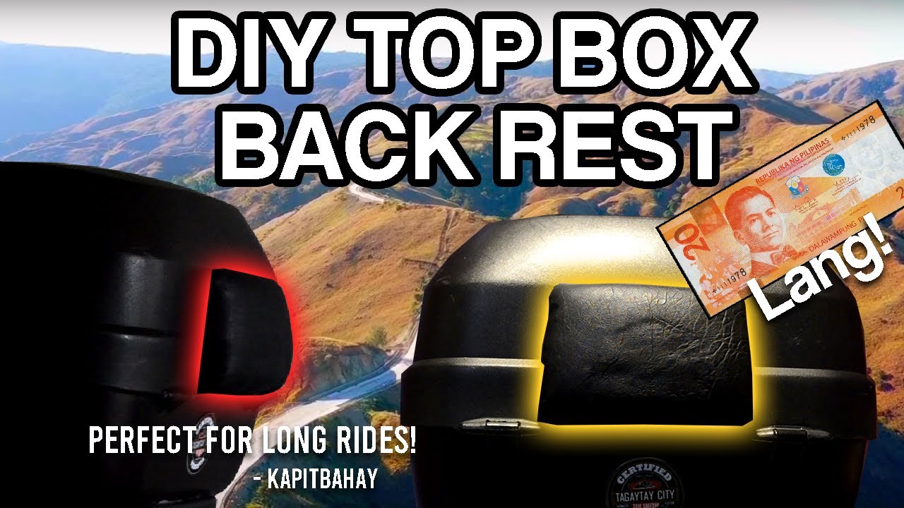 CHEAP AND EASY DIY TOPBOX BACKREST - YouTube
