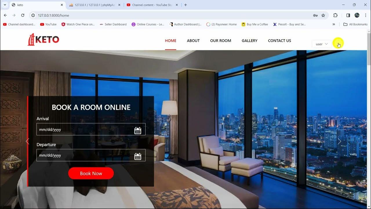 Showing Gallery Image After Login | Laravel Hotel Management System Project Tutorial - YouTube