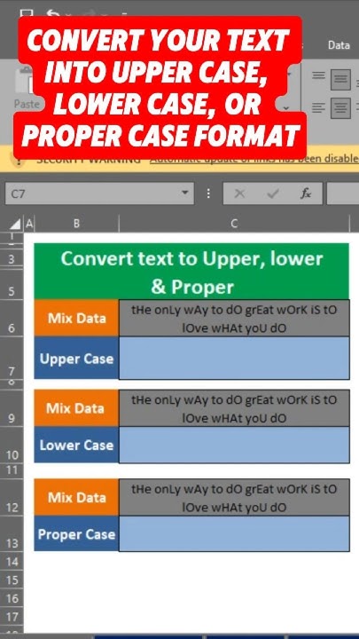 Convert Text to Upper, Lower, or Proper Case in Seconds😎😎😎#viral # ...