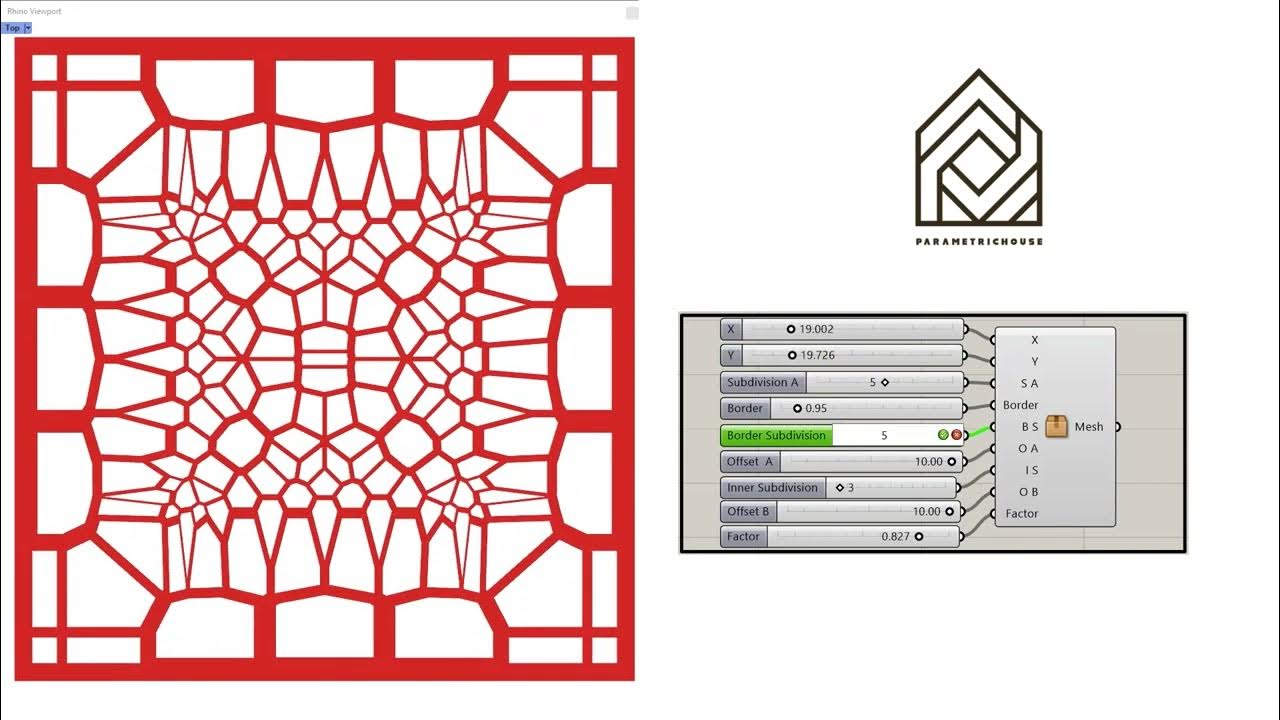 Grasshopper Voronoi (subdivided pattern) - YouTube