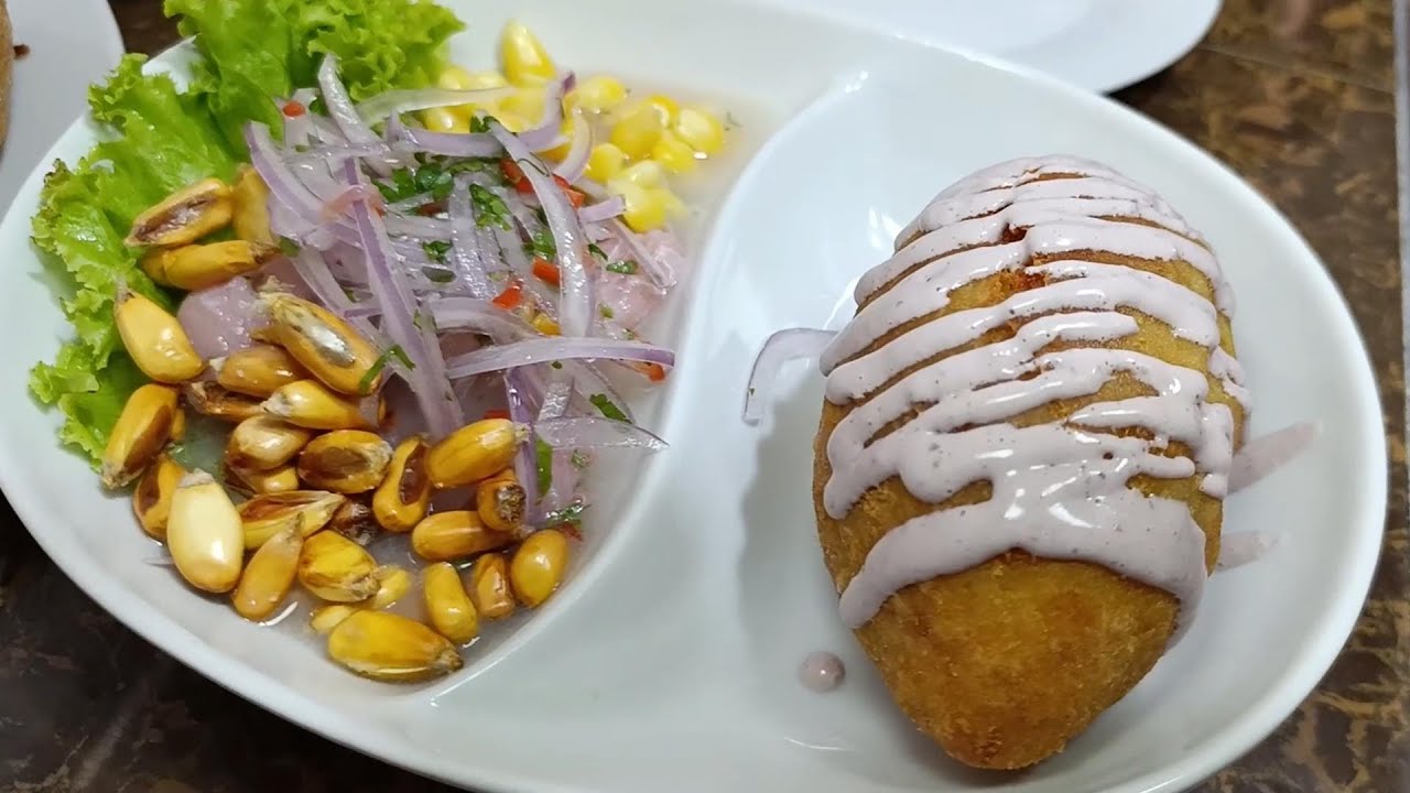 ¡Explosión de sabores! Ceviche con papa rellena, Ají Limo te dejará sin ...