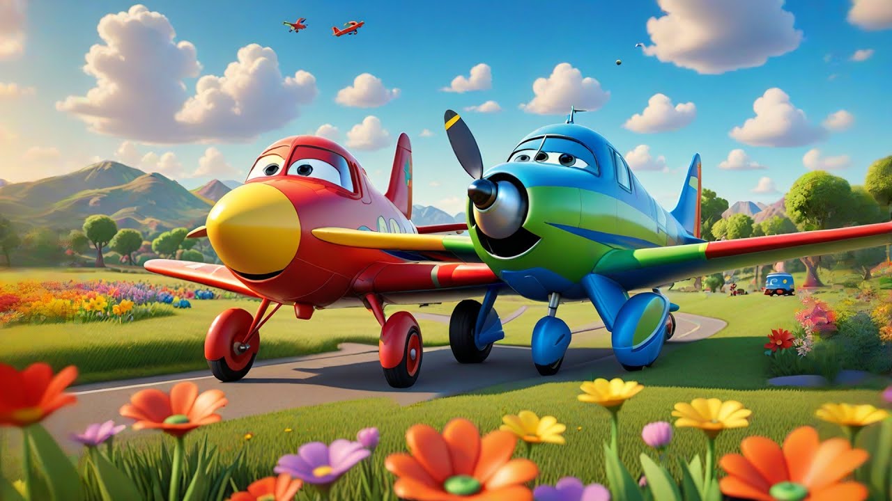 Seven Toy Planes Fly and Count | Counting Song for Kids | Nursery ...
