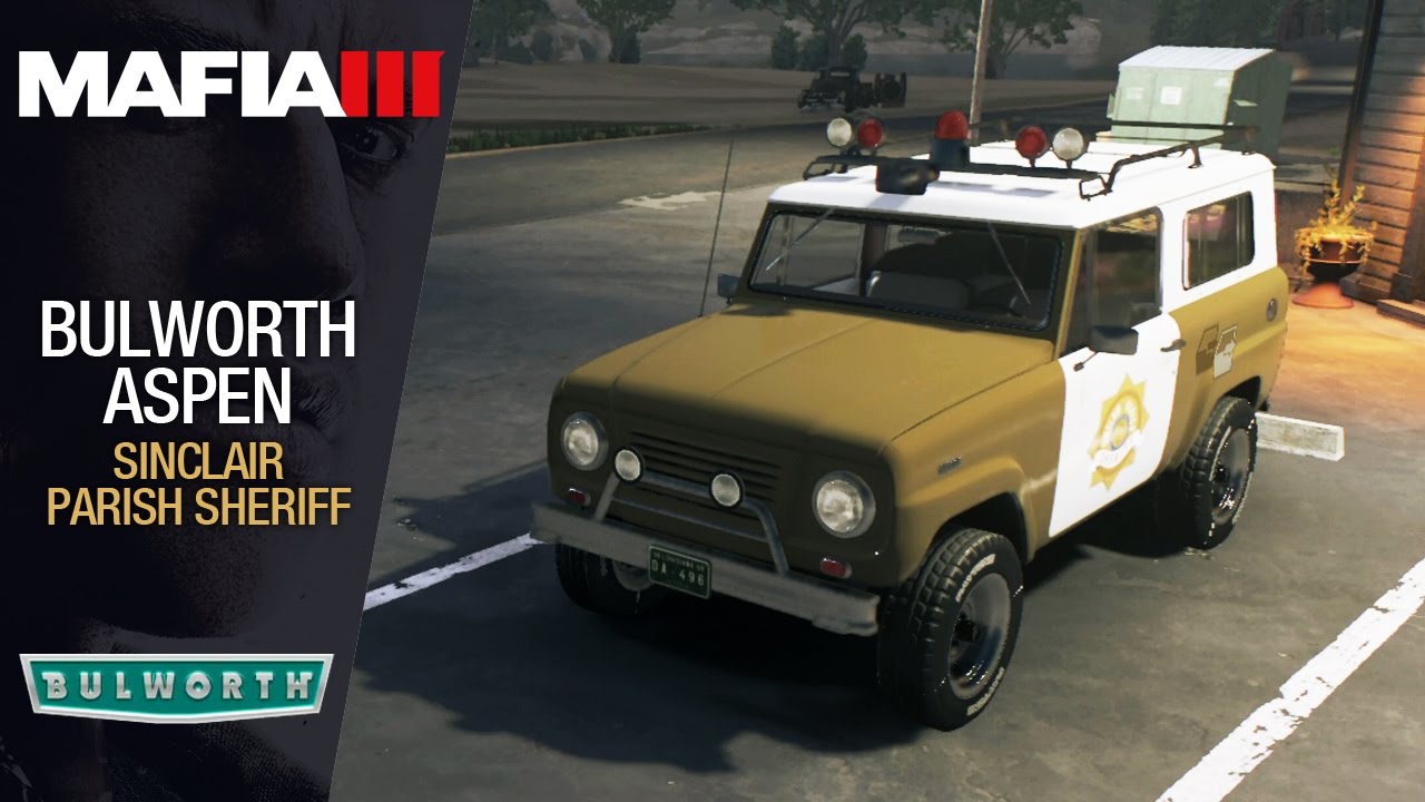 Mafia 3 - Bulworth Aspen (Sinclair Parish Sheriff) - YouTube