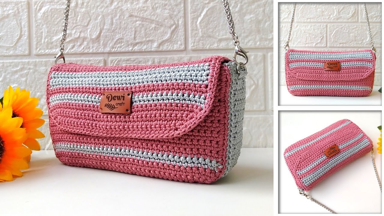 MEMBUAT TAS RAJUT YANG CANTIK, SIMPEL & ELEGANT MUDAH UNTUK PEMULA ...