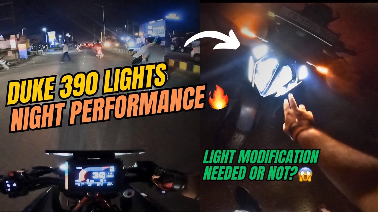 DUKE 390 LIGHTS PERFORMANCE IN NIGHT RIDE TEST 😍 | Uncut Vlogs - YouTube