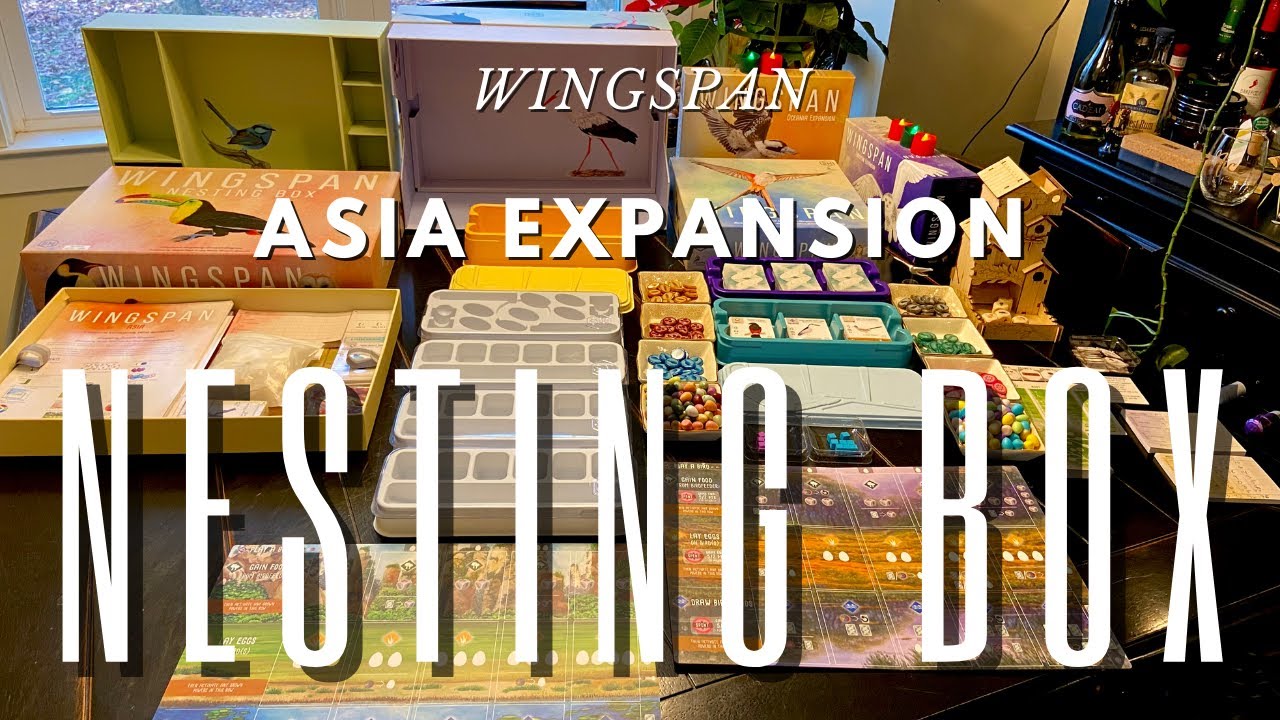 Wingspan Board Game Nesting Box with Asia Expansion Unboxing! - YouTube