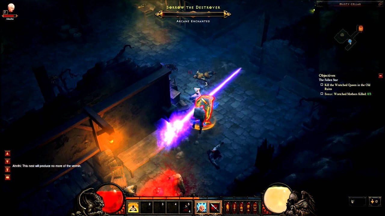 Diablo 3 Beta 5 - New Arcane Enchanted Monster Effect - YouTube