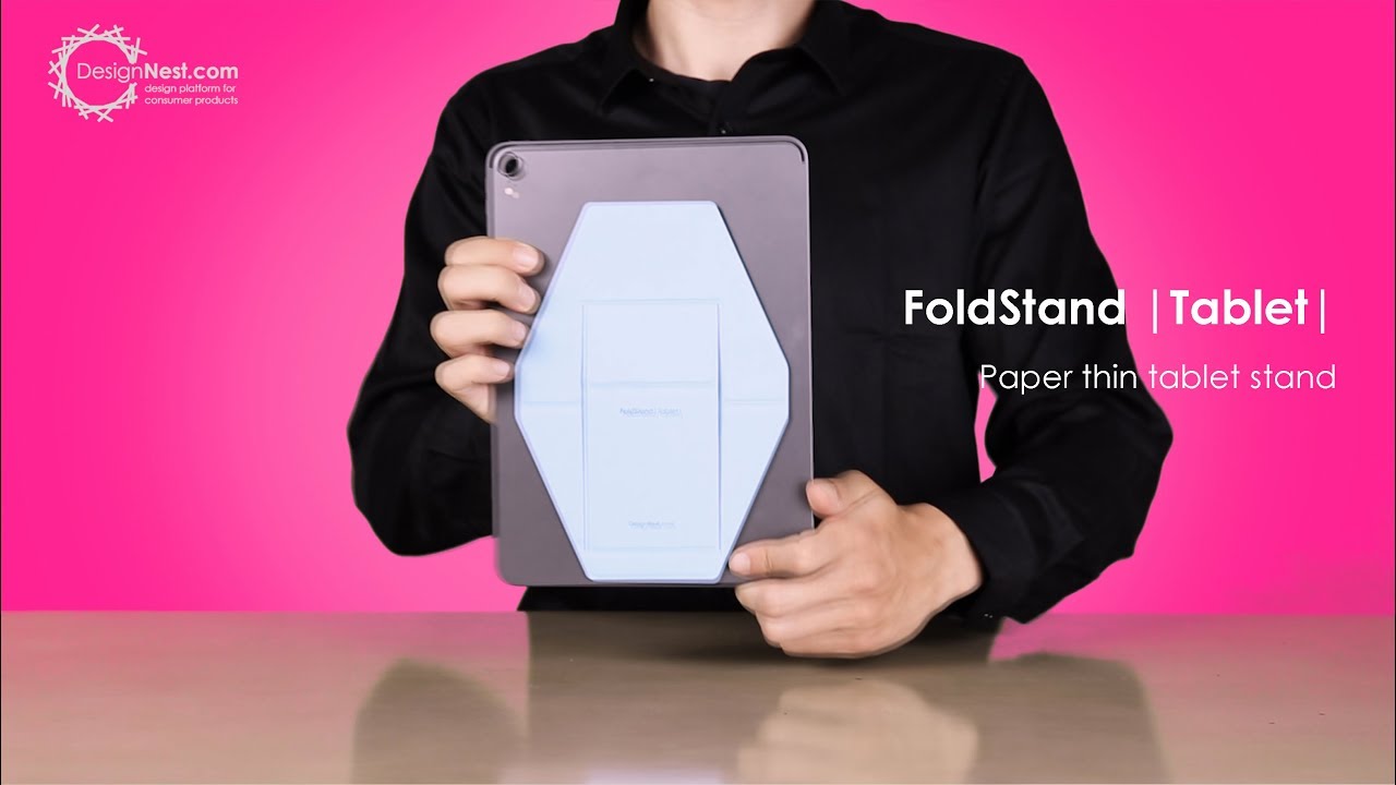 FoldStand |Tablet| - Paper thin tablet stand（Japanese） - YouTube