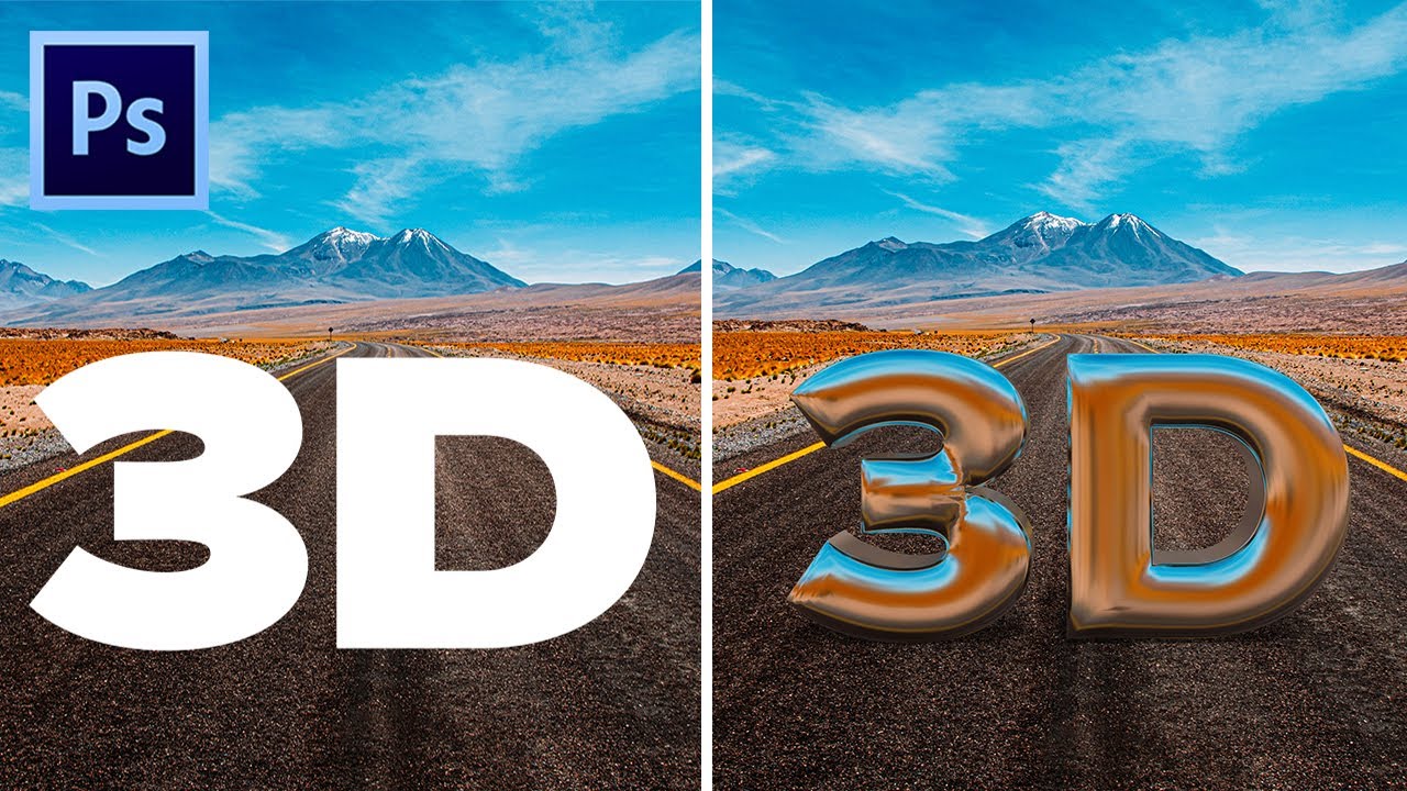 Cara Cepat & Mudah Bikin Efek Teks 3D Chrome - YouTube