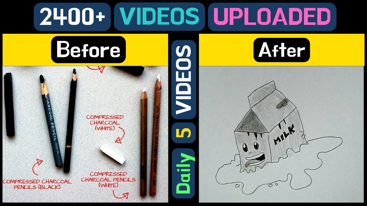 How to draw milk container | milk container pencil sketch | milk ...