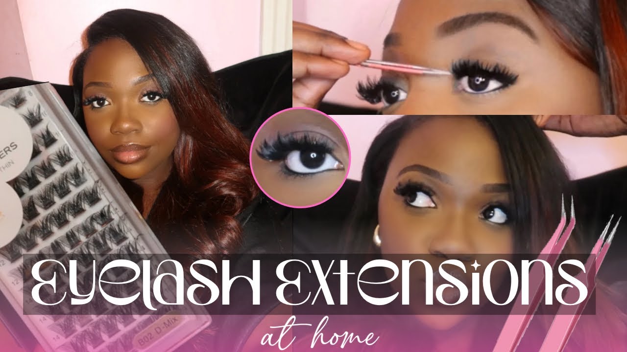 DIY EYELASH EXTENSIONS AT HOME | AMAZON B&Q LASH CLUSTERS TUTORIAL ...