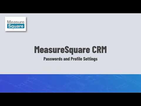 How to Set up and Edit Profile Settings in MeasureSquare CRM - YouTube