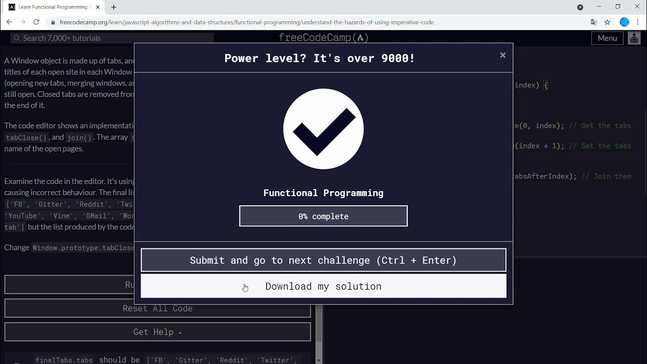 Functional Programming (3/24) | Understand the Hazards of Using Imperative Code | freeCodeCamp ...